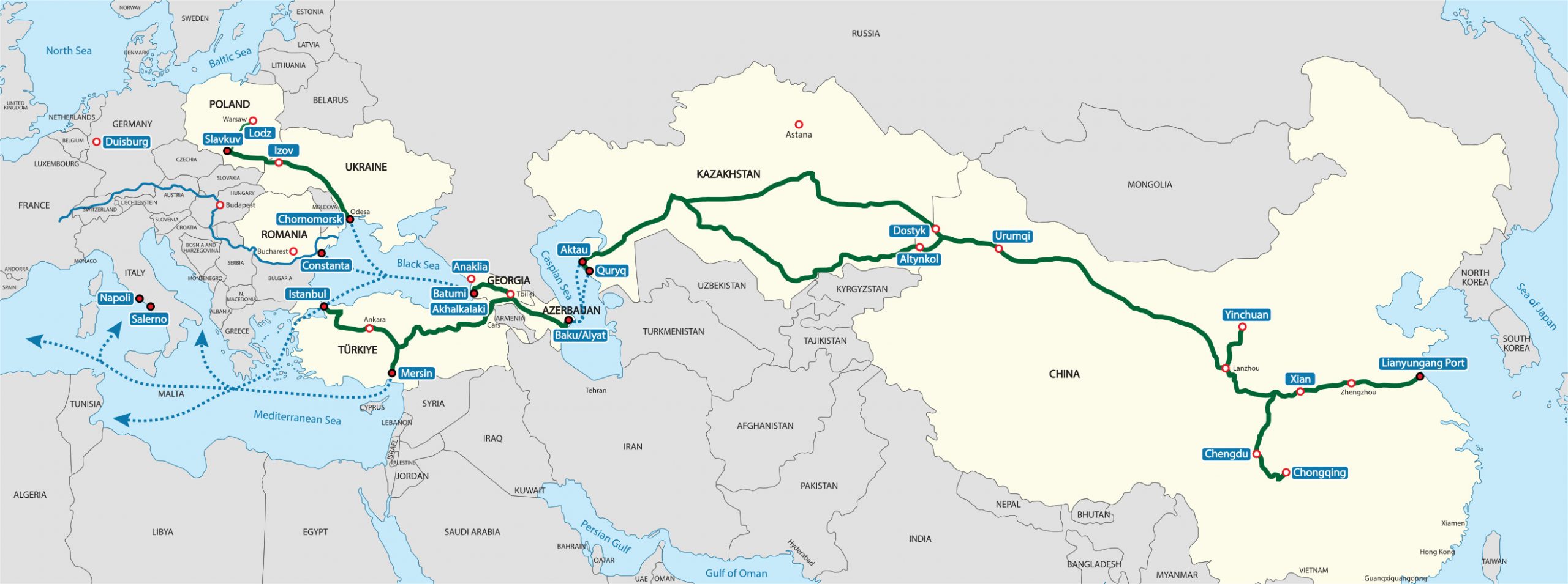 Le corridor transcaspien ou l’espoir du commerce eurasiatique - REGARD ...